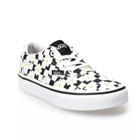 Vans | Shoes | Vans Doheny Flower Checkerboard Girls Sneakers | Poshmark